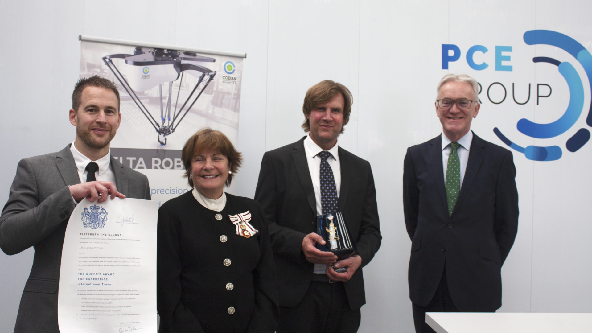The Lord Lieutenant presents PCE Group Ltd with the Queen's Award for ...